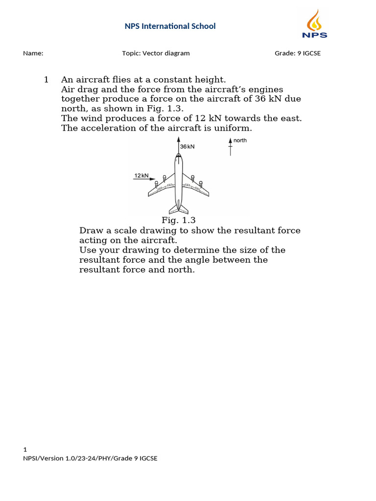 1-vector worksheet (1) | PDF