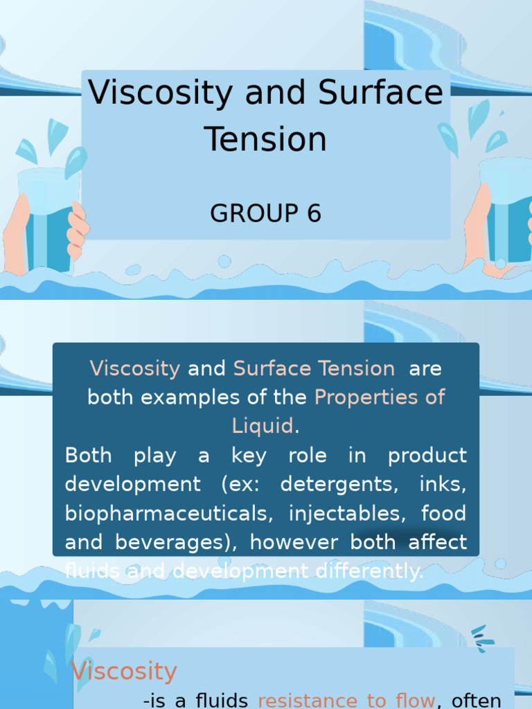 Viscosity and Surface Tension Explained | PDF | Liquids | Viscosity