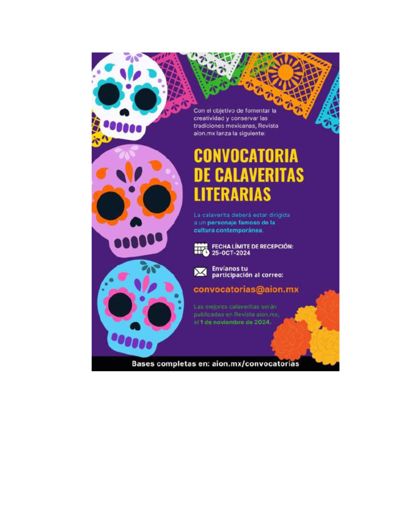 Convocatoria Calaverita | PDF