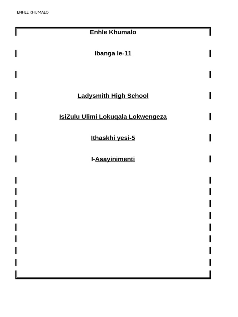 amanyal'enyoka | PDF