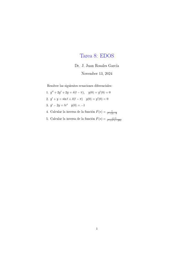 Tarea 8 EDOS | PDF