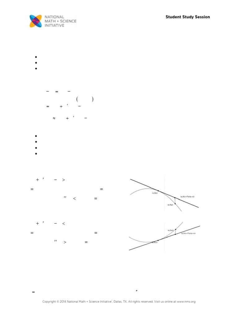3 Tangent Lines and Linear Approximations Sss Handouts | PDF | Tangent ...
