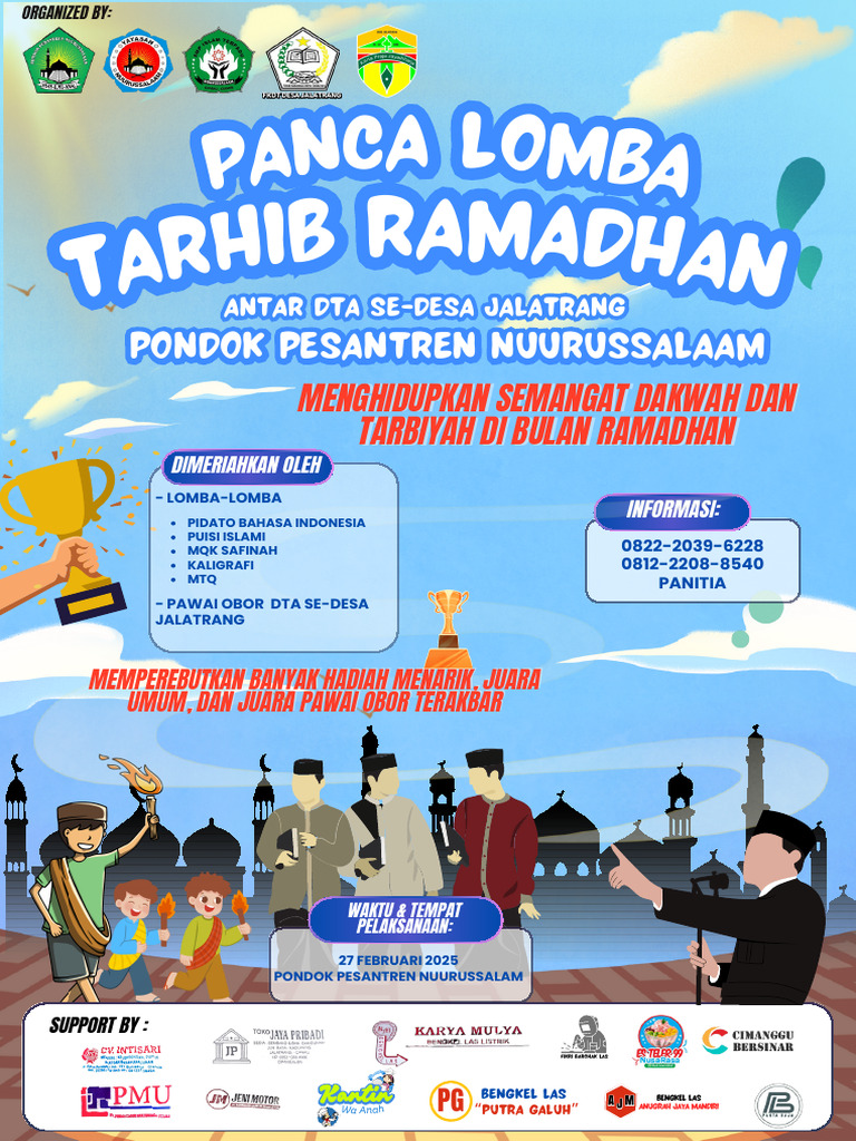 Biru Kuning Illustrasi Lomba Perayaan Kemerdekaan Dokumen A4 | PDF