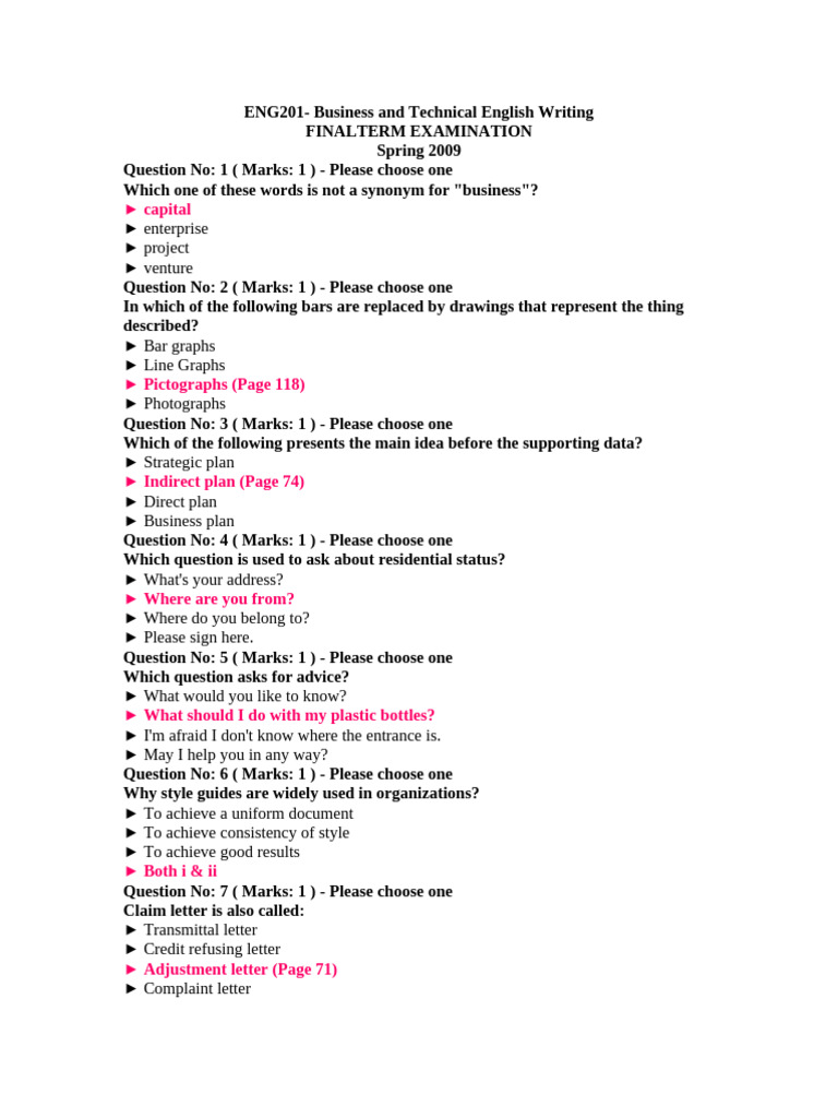 eng201 spring | PDF | Syntax | Language Mechanics