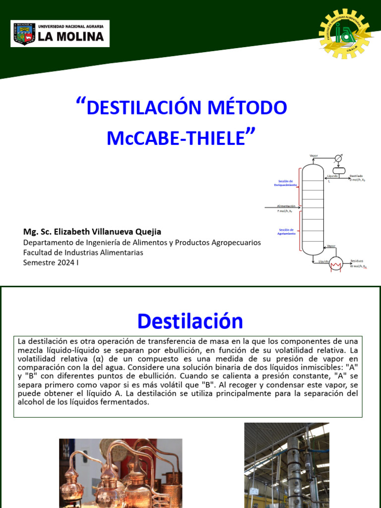 Destilación Método McCabe-thiele | PDF | Destilación | Gases