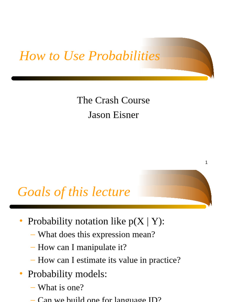 Eisner-Probability How To Use Prob | PDF | Function (Mathematics ...