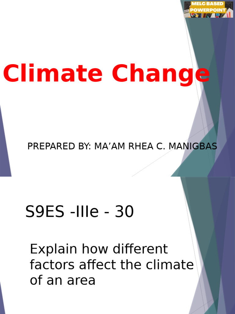 G9 Science Q3 - Week 6-7 Climate-Phenomena | PDF | Climate Change | Climate