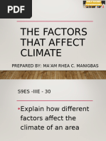 CLIMATE Grade 9 | PDF