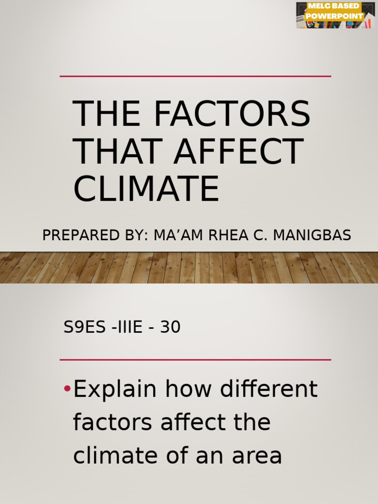 Key Factors Influencing Climate | PDF | Climate | Precipitation