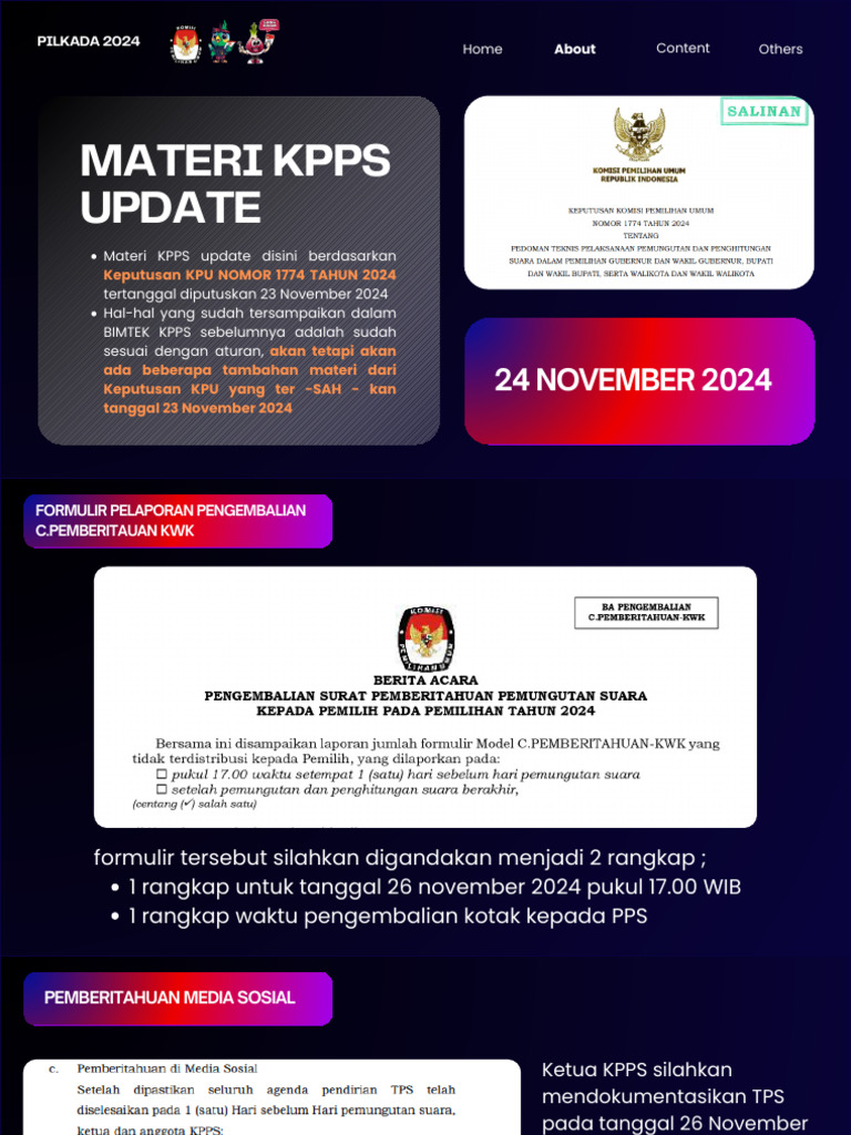 MATERI KPPS UPDATE Berdasarkan Keputusan KPU 1774 | PDF