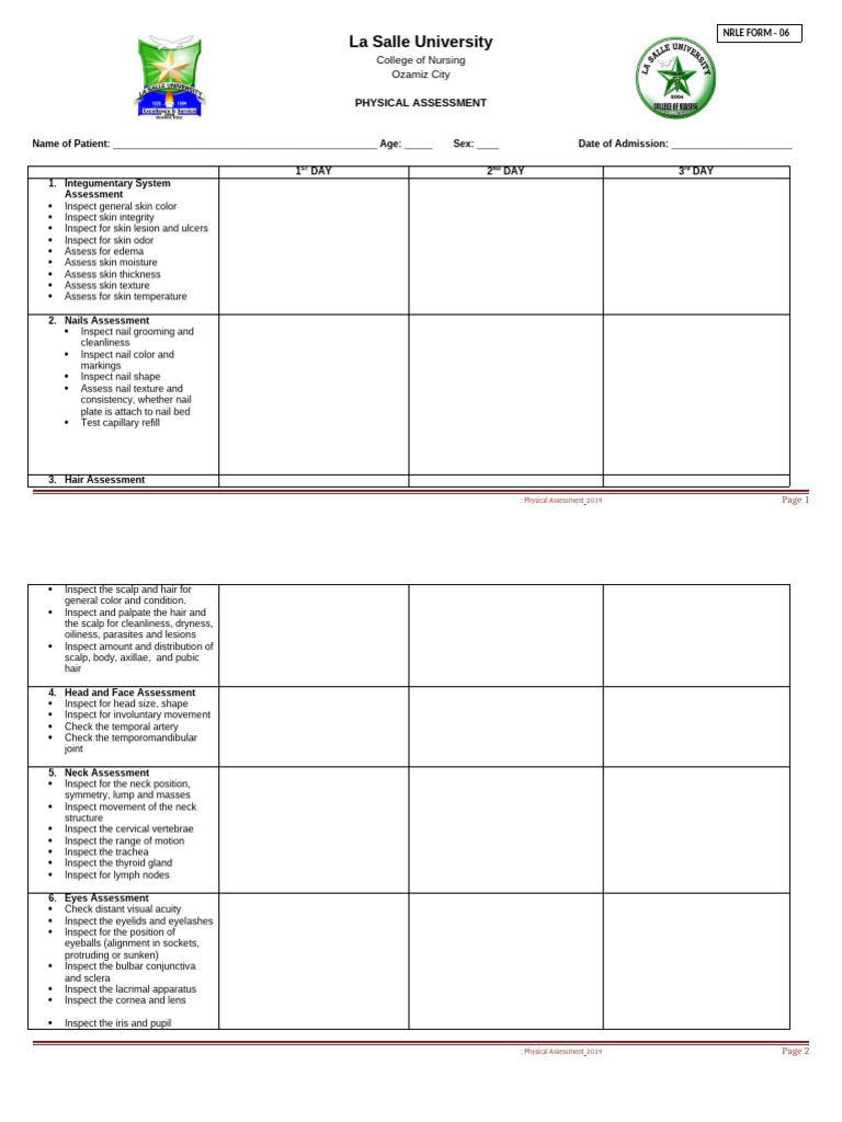 6 Physical Assessment Pa 1 | PDF | Pulse | Vagina