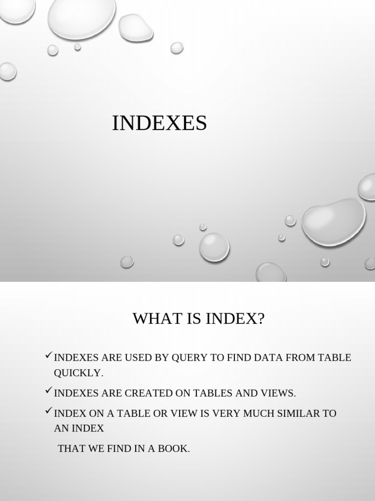 Indexes | PDF | Database Index | Computer Science
