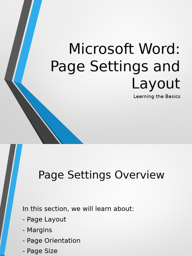 Microsoft Word Page Layout Guide | PDF
