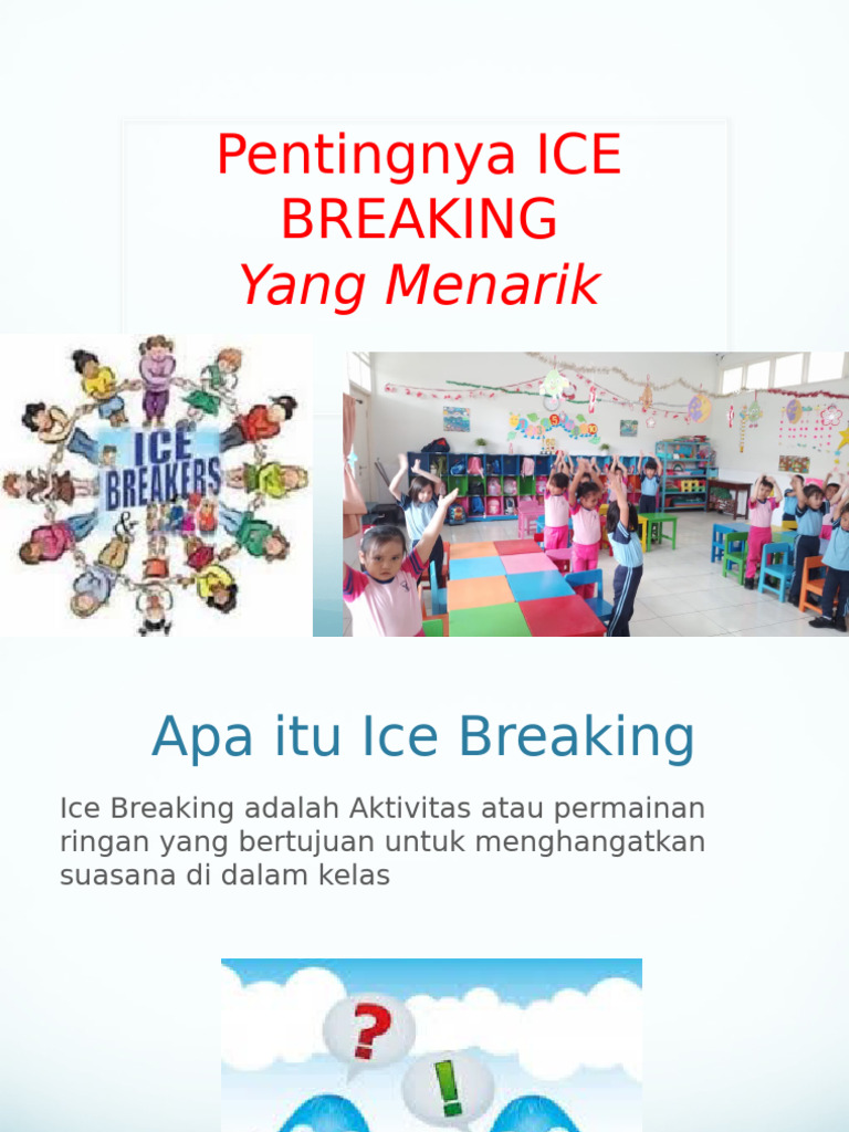 Manfaat dan Jenis Ice Breaking di Kelas | PDF
