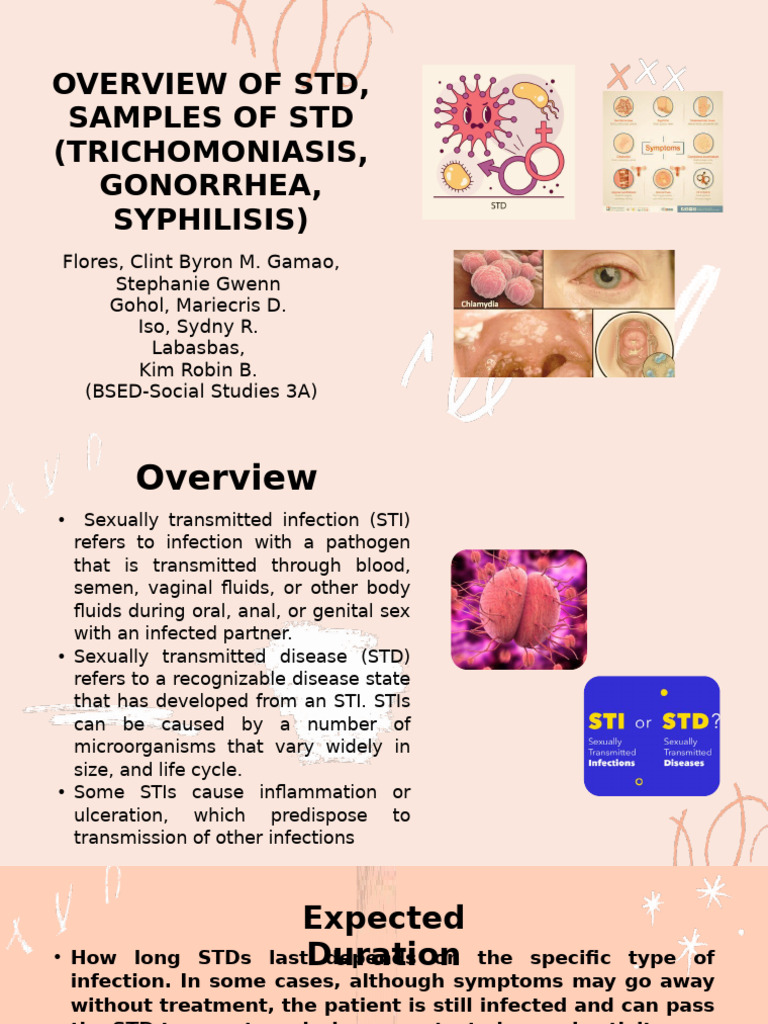 Group6 Overview of STD Samples of STD Trichomoniasis Gonorrhea ...