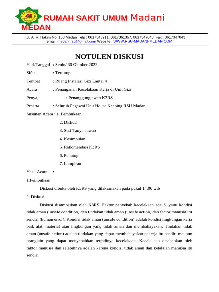 Notulen Diskusi | PDF