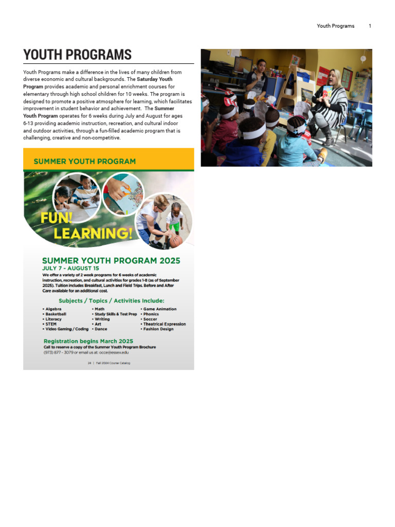 Youth Programs | PDF