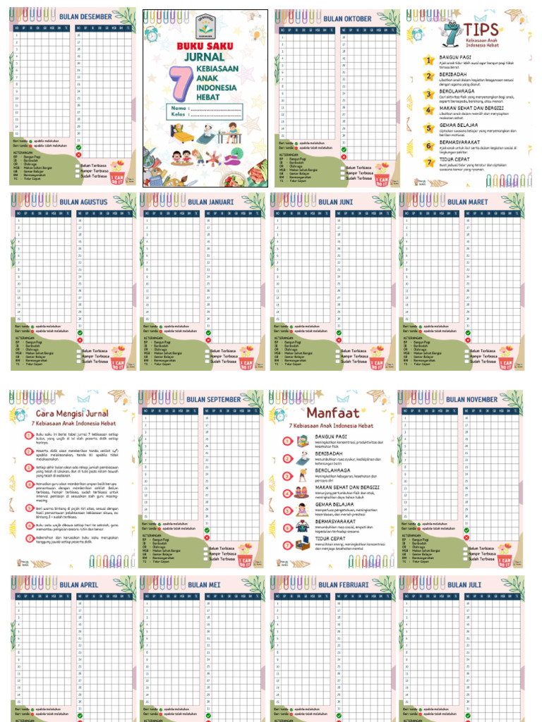 Buku Saku Jurnal 7 Kebiasaan anak hebat | PDF