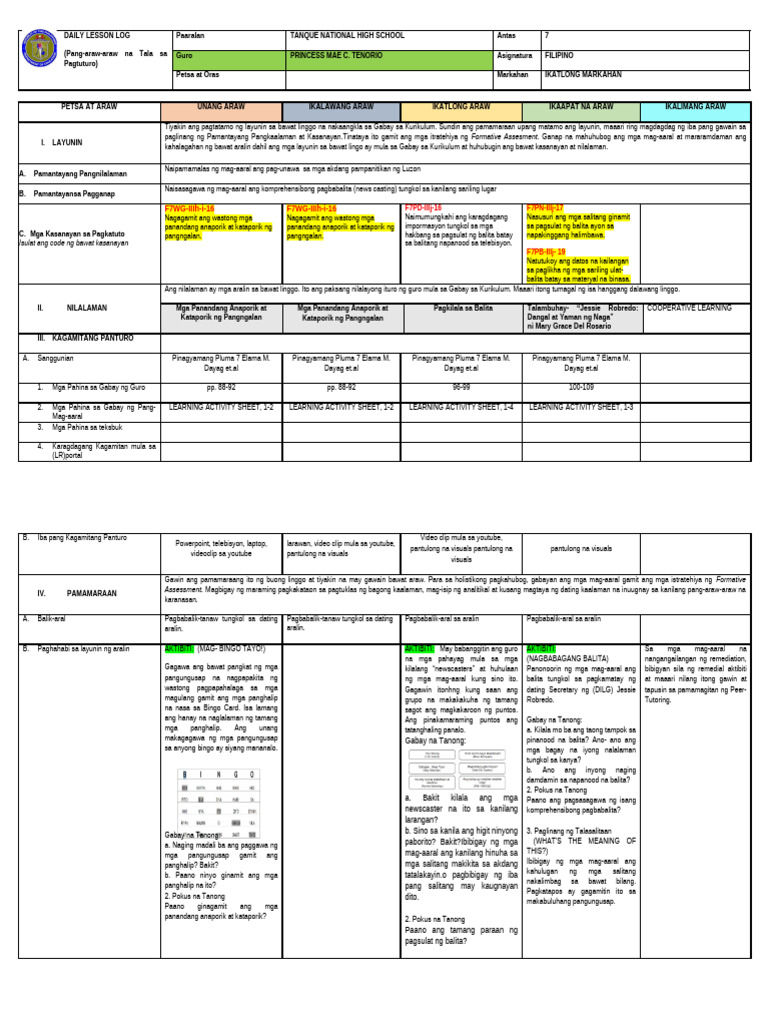 Fil 7 Q3 Week 4-5 | PDF