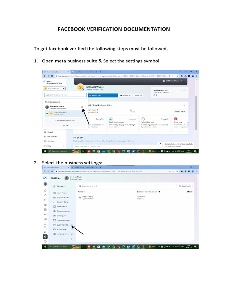 Facebook Verification Documentation | PDF