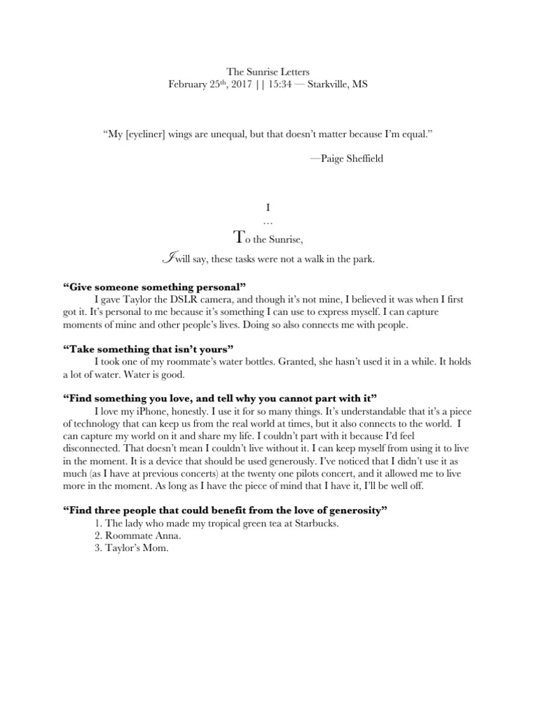 The Sunrise Letters 2 | PDF