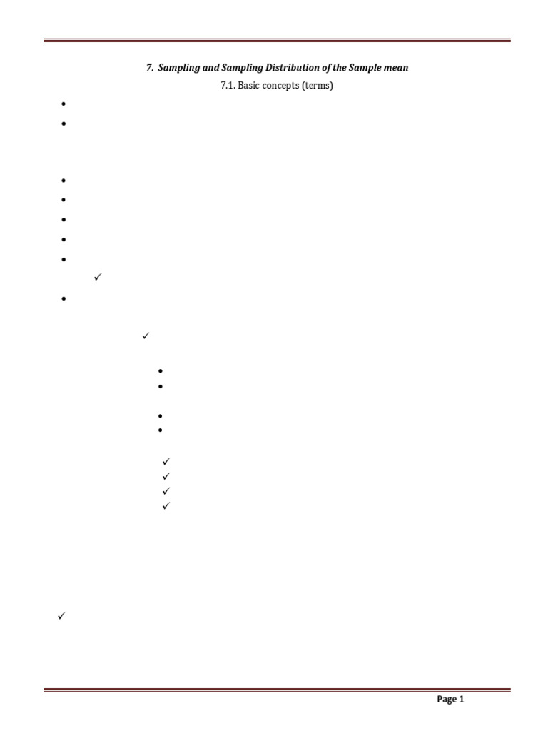 chap 7 | PDF | Sampling (Statistics) | Variance