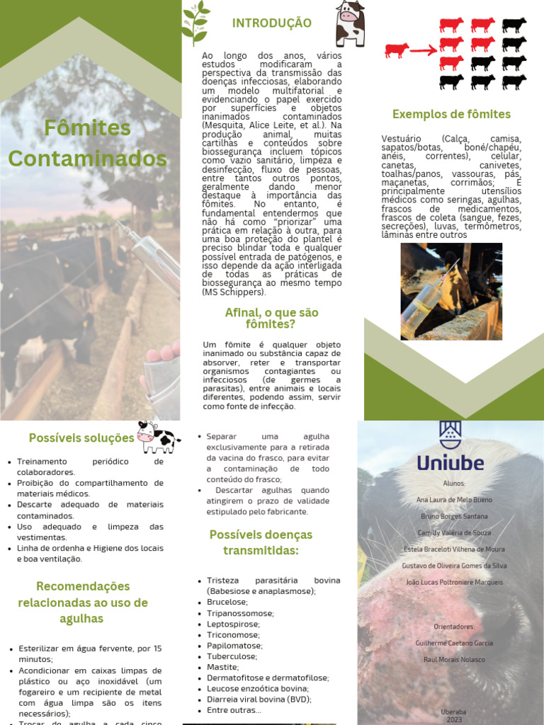 Fômites: Riscos e Prevenção na Pecuária | PDF | Especialidades médicas ...