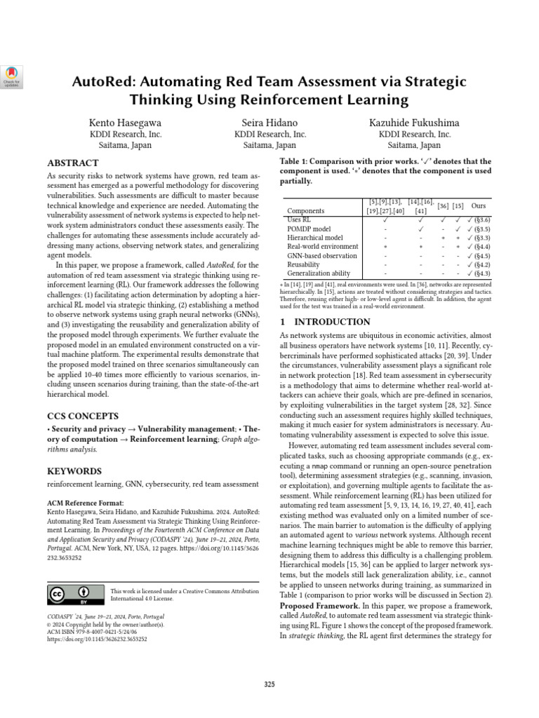 AutoRed-Automating Red Team Assessment Via Strategic Thinking Using Reinforcement Learning | PDF ...