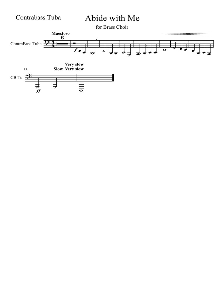 Abide With Me Eventide for Brass Flautas e Clarinete-Contrabass Tuba | PDF