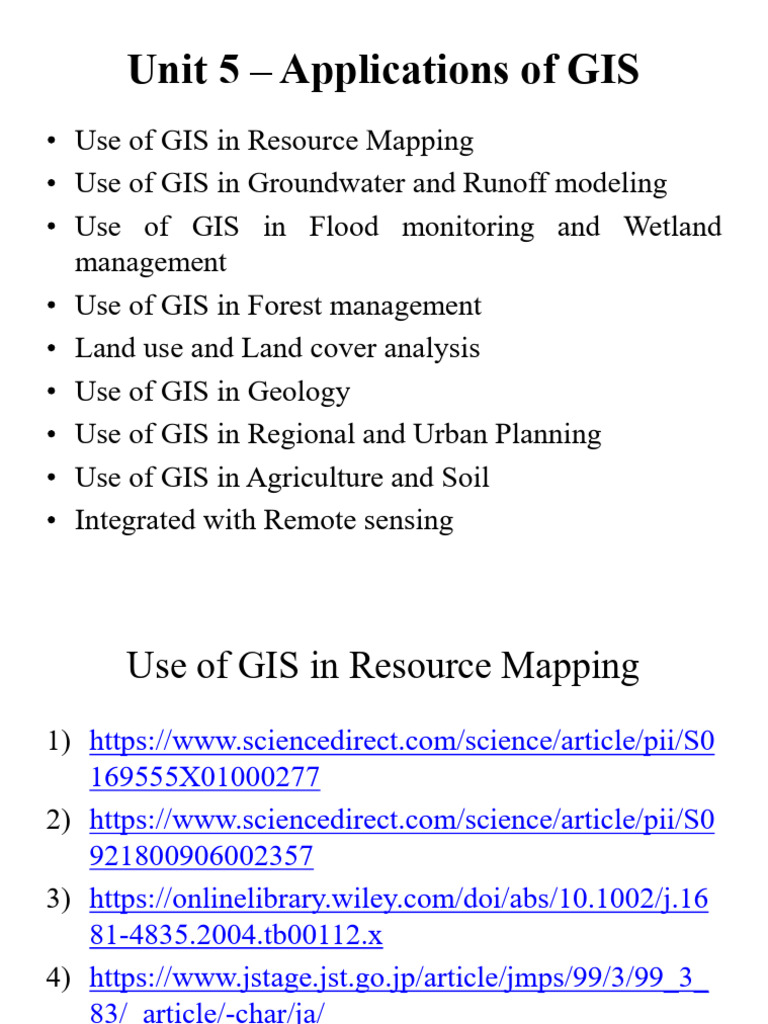 Five Key Applications of GIS | PDF | Geographic Information System ...