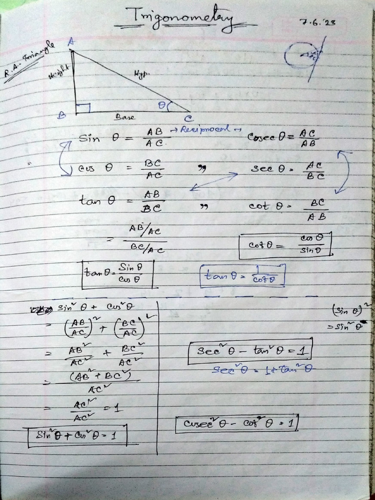 Basics Of Trigonometry Pdf Trigonometric Functions Combinatorics