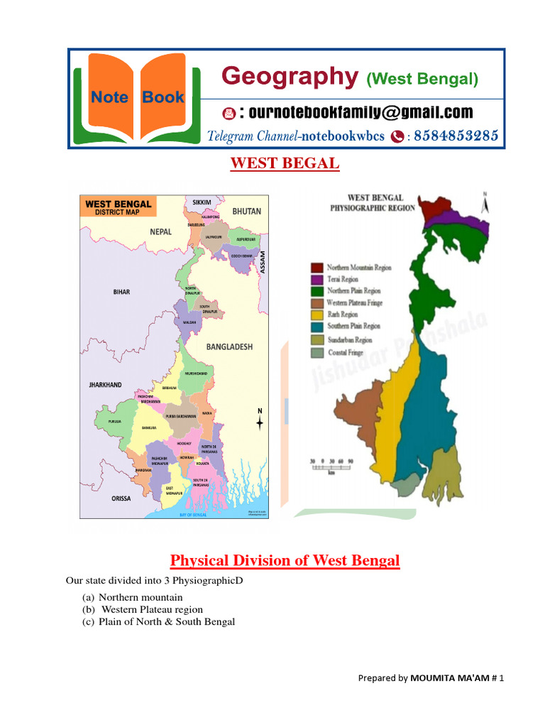 Physical Geography of West Bengal | PDF | Landscape | Earth Sciences