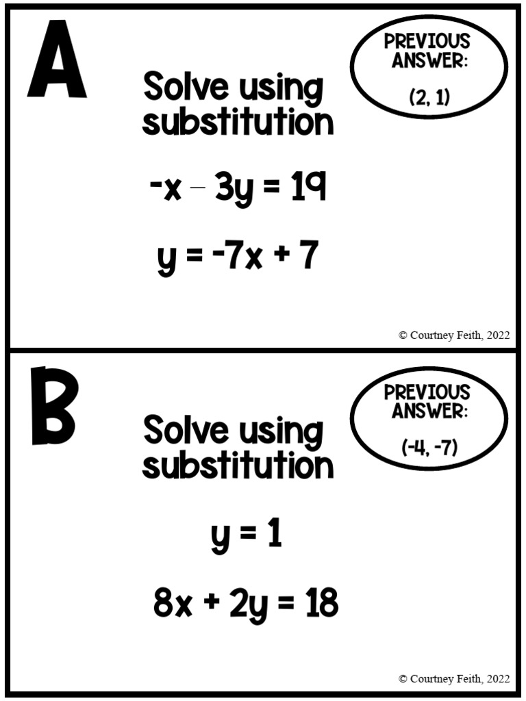 Scavenger Hunt Systems of Equations | PDF | Equations | Mathematical ...