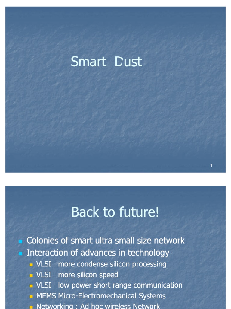 Smart Dust | PDF | Microcontroller | Wireless Sensor Network
