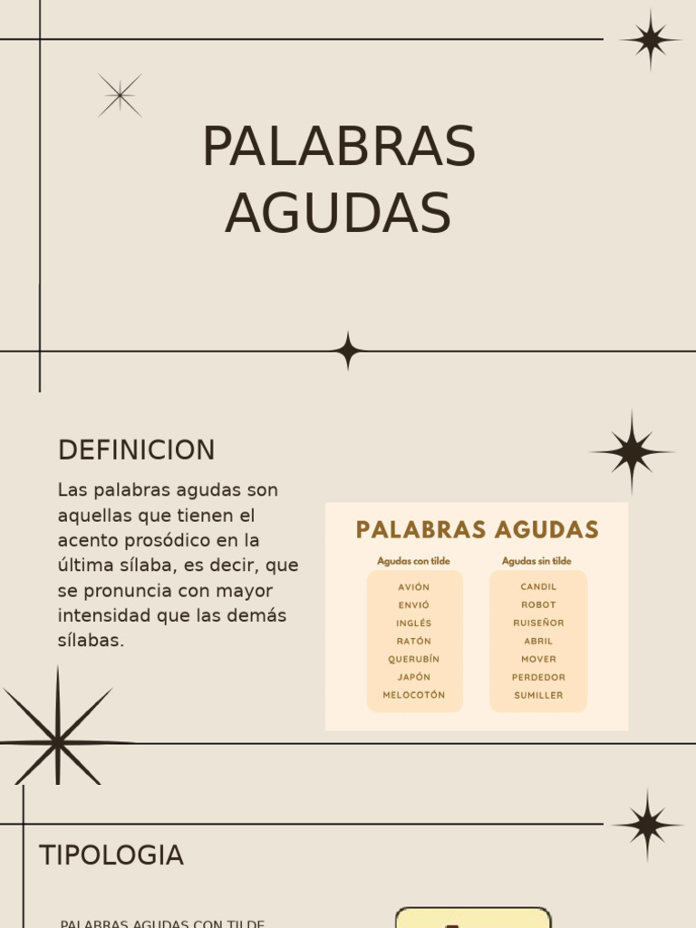 Guía de Palabras Agudas y su Uso | PDF