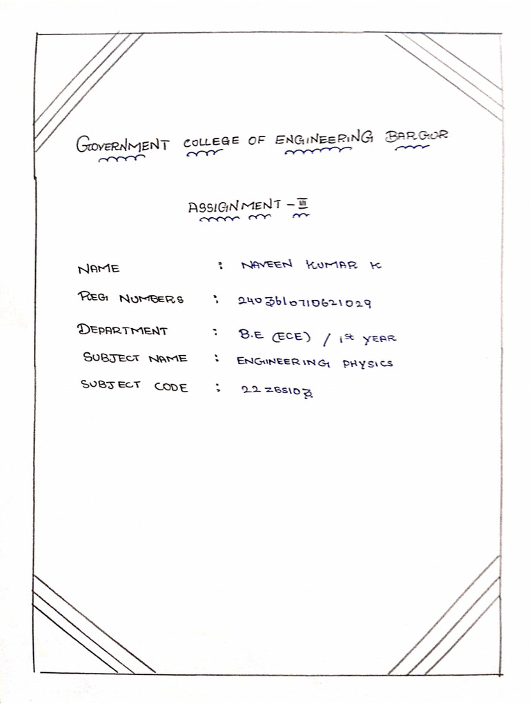 Physics Assignment Iii Laser And Pdf