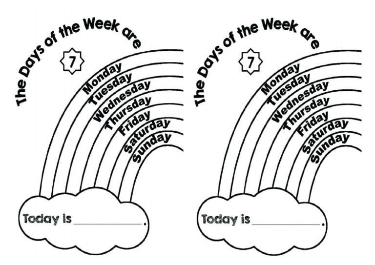DAYS OF THE WEEK-RAINBOW | PDF