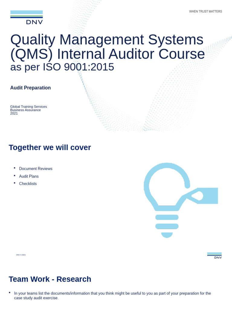 QMS IA - Module 03 - v3 | PDF | Audit | Quality Management System