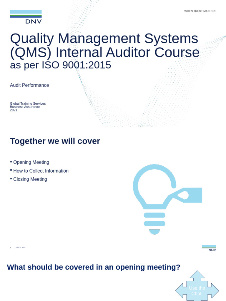 QMS IA - Module 04 - v4 | PDF | Communication | Audit