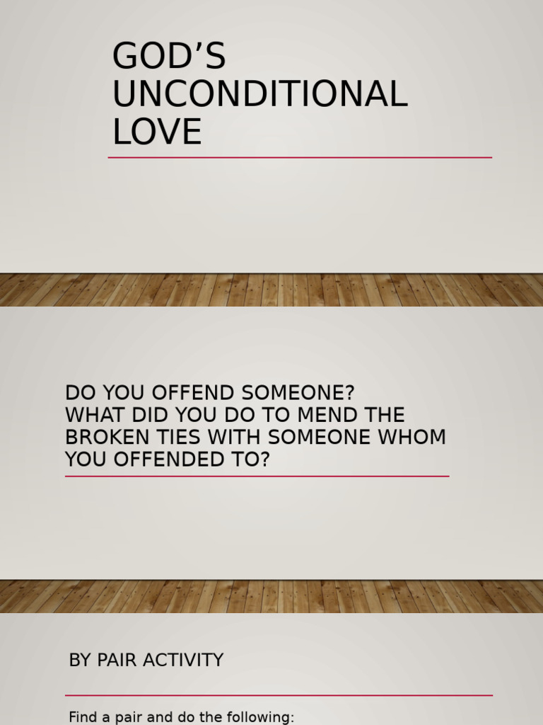 Gods Unconditional Love | PDF | Jesus | Mercy