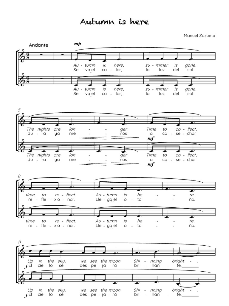 Autumn Is Here - Full Score | PDF