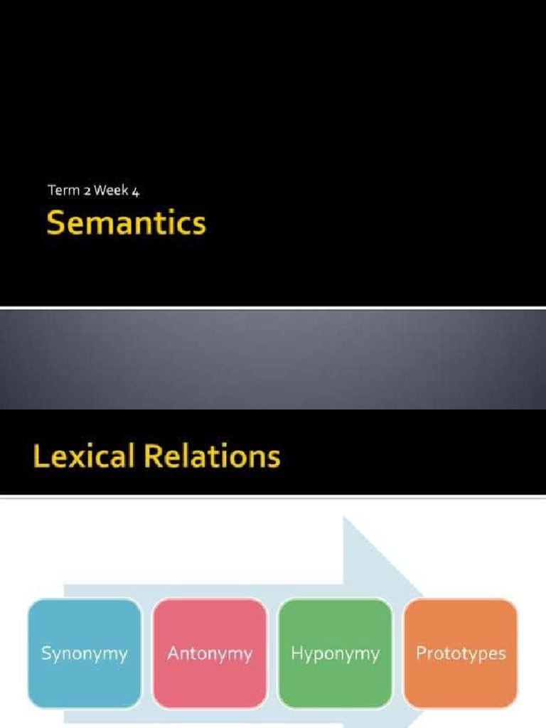 Lexical Relations | PDF