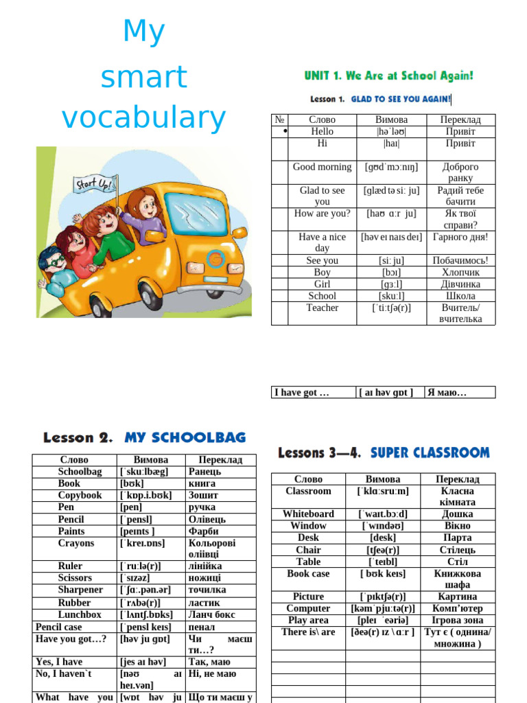 PICTURE DICTIONARY Start up 3 клас | PDF