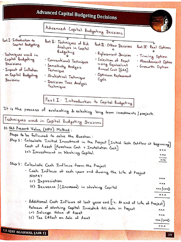 Advanced capital budgeting | PDF