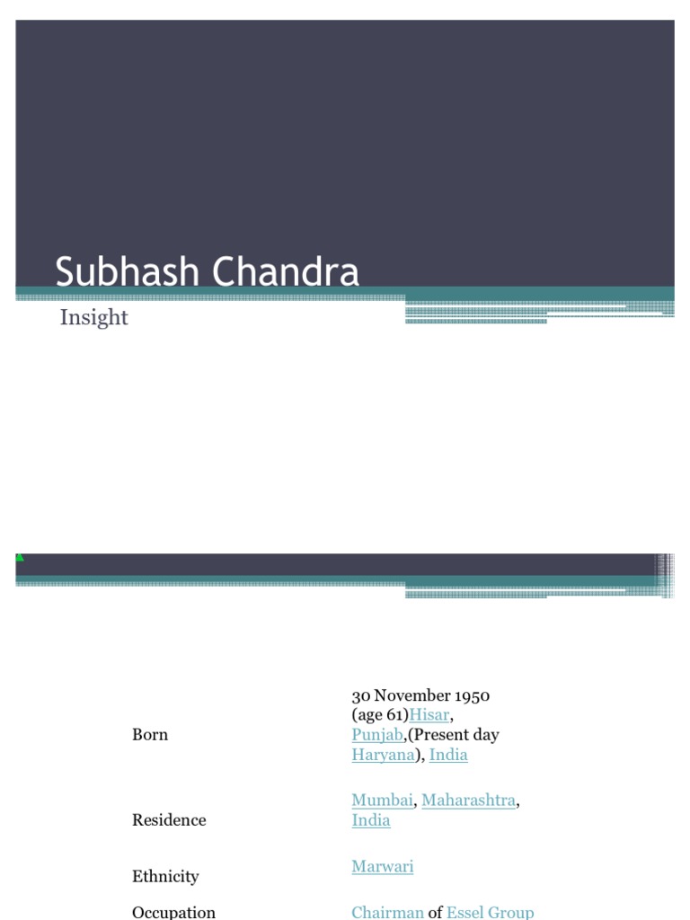 Subhash Chandra | PDF
