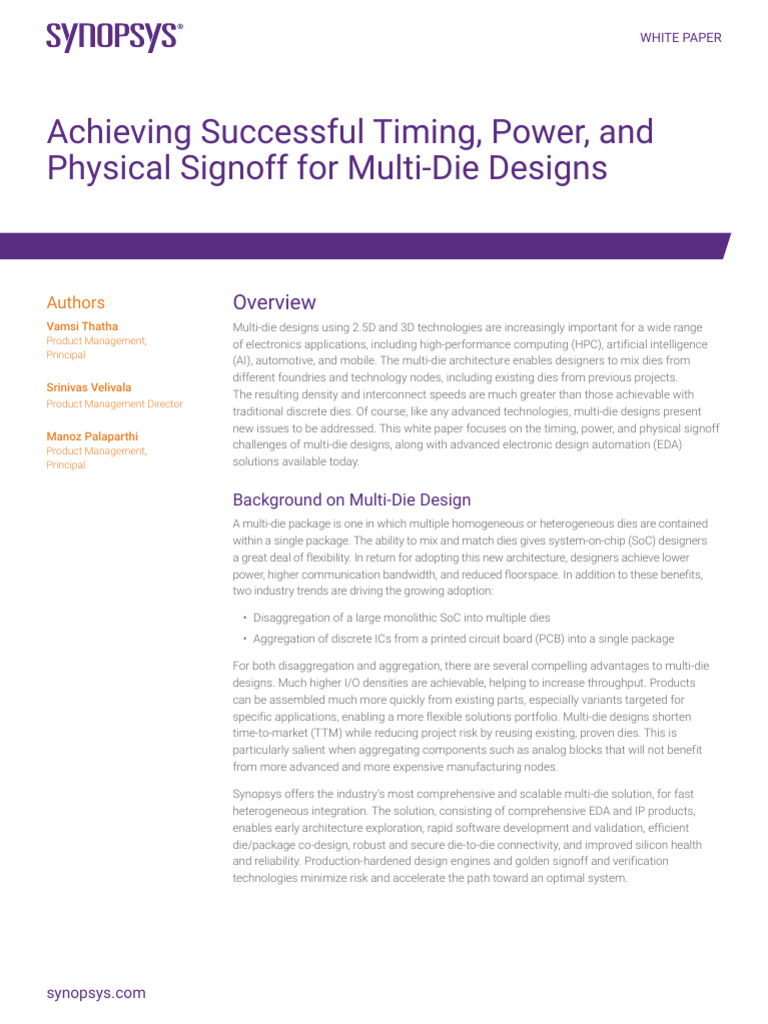 Achieving Successful Timing, Power, and | PDF | System On A Chip ...