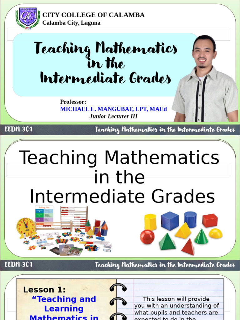 Tmitig Eedm 301 Lesson 1 | PDF | Mathematics | Constructivism (Philosophy Of Education)