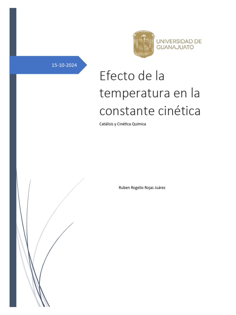 La Teoría Del Complejo Activado | PDF | Reacciones químicas | Cinética ...