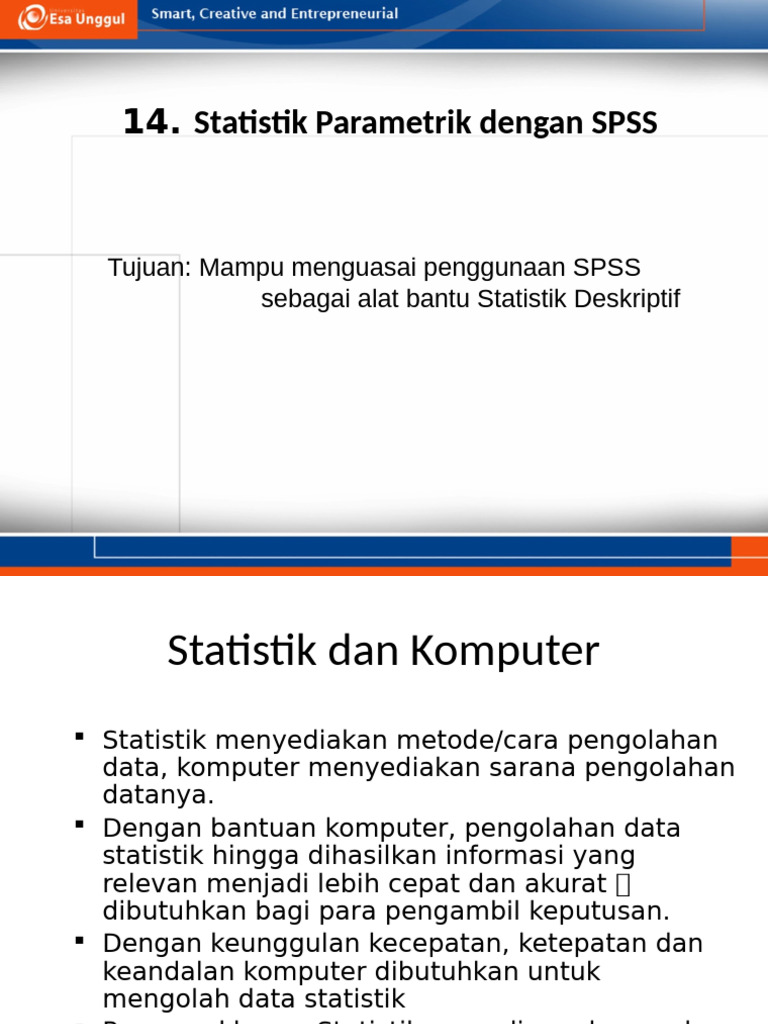 Panduan SPSS untuk Statistik Parametrik | PDF