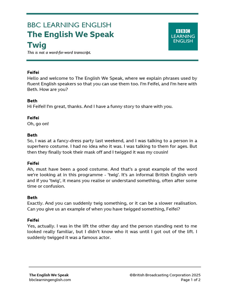 250120_tews_twig_transcript_ | PDF | English Language